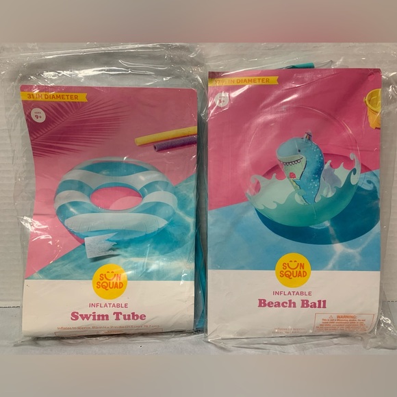 Sun Squad | Swim | Swim Squad Inflatable Shark Beach Ball 75 Swim Tube ...